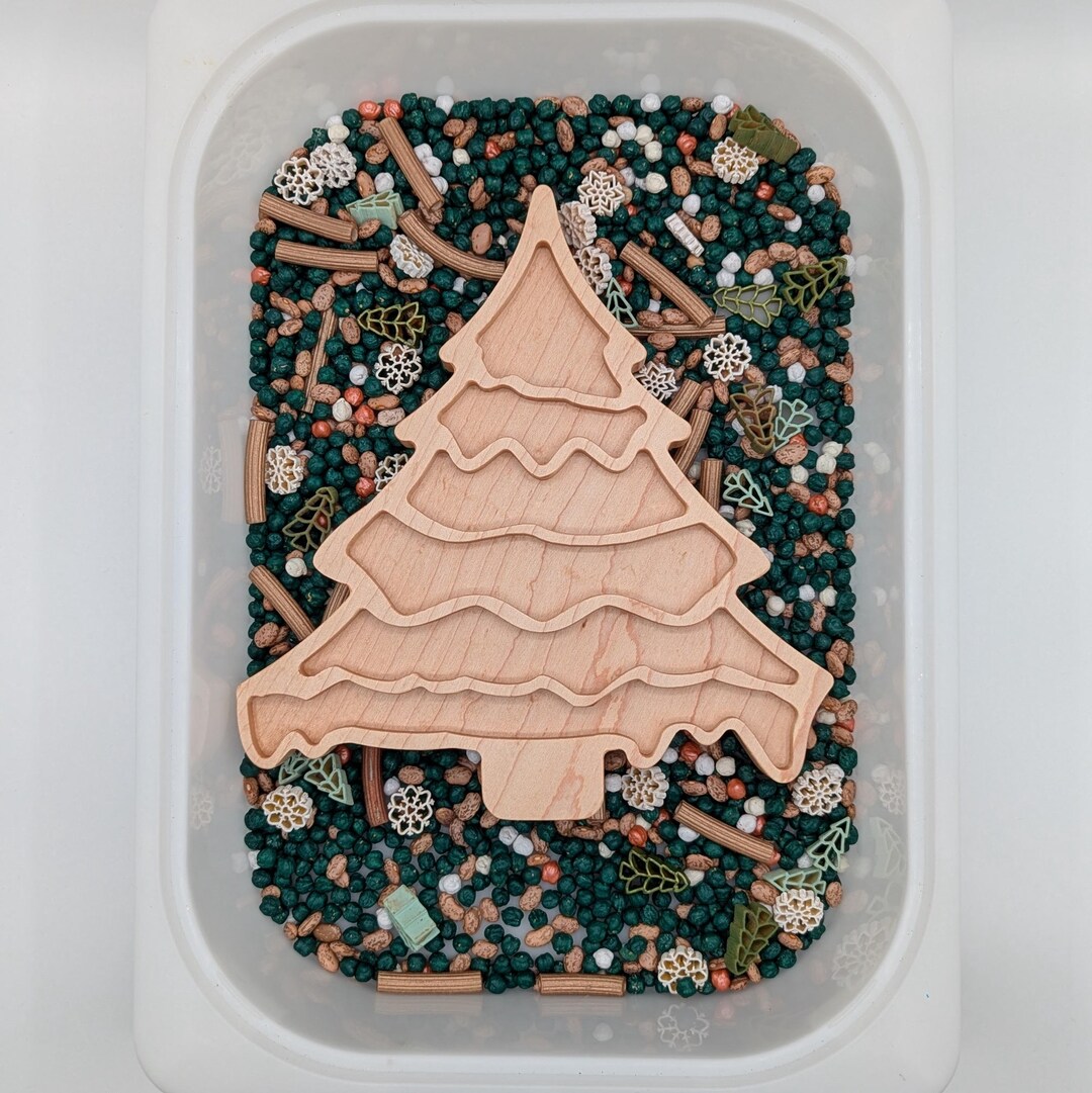 Sensory Play Tray, Snowy Tree Tray, Winter Sensory Play, Winter Sensory ...