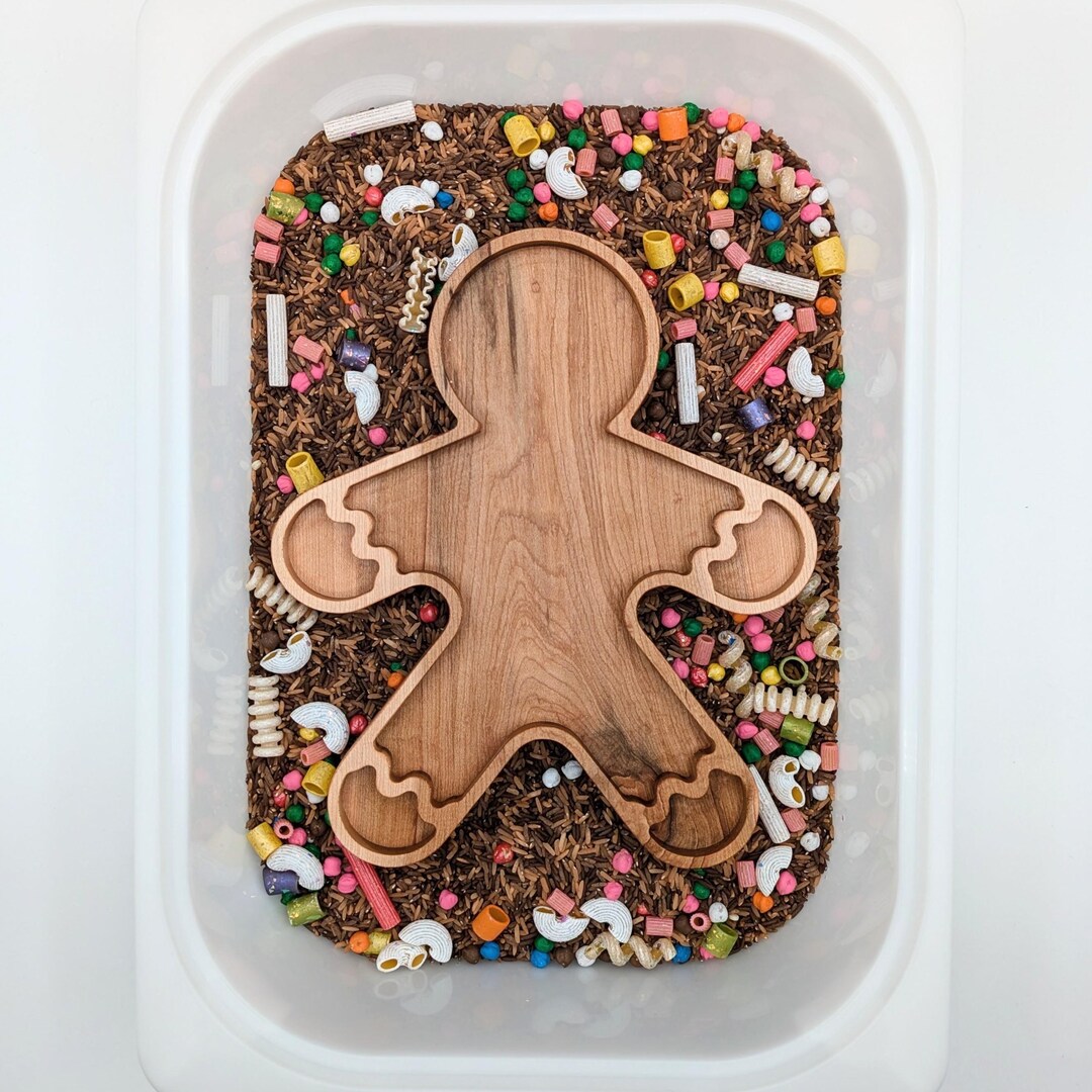 Sensory Play Tray, Gingerbread Man Sensory Tray, Holiday Sensory Bin ...