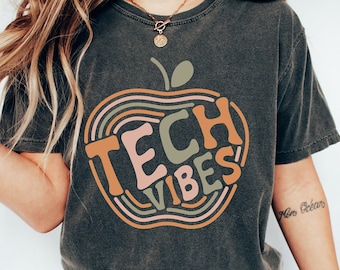 Retro Technology Teacher Shirt, Tech Technology Gifts, Apple Graphic ...