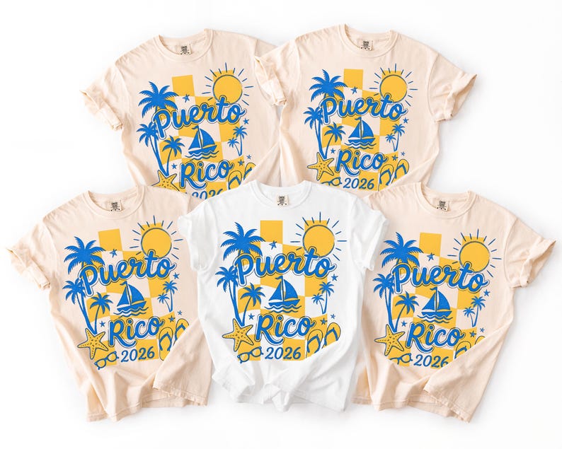 Komfort-Farben Puerto Rico 2026 passendes T-Shirt, adrettes gestreiftes ...