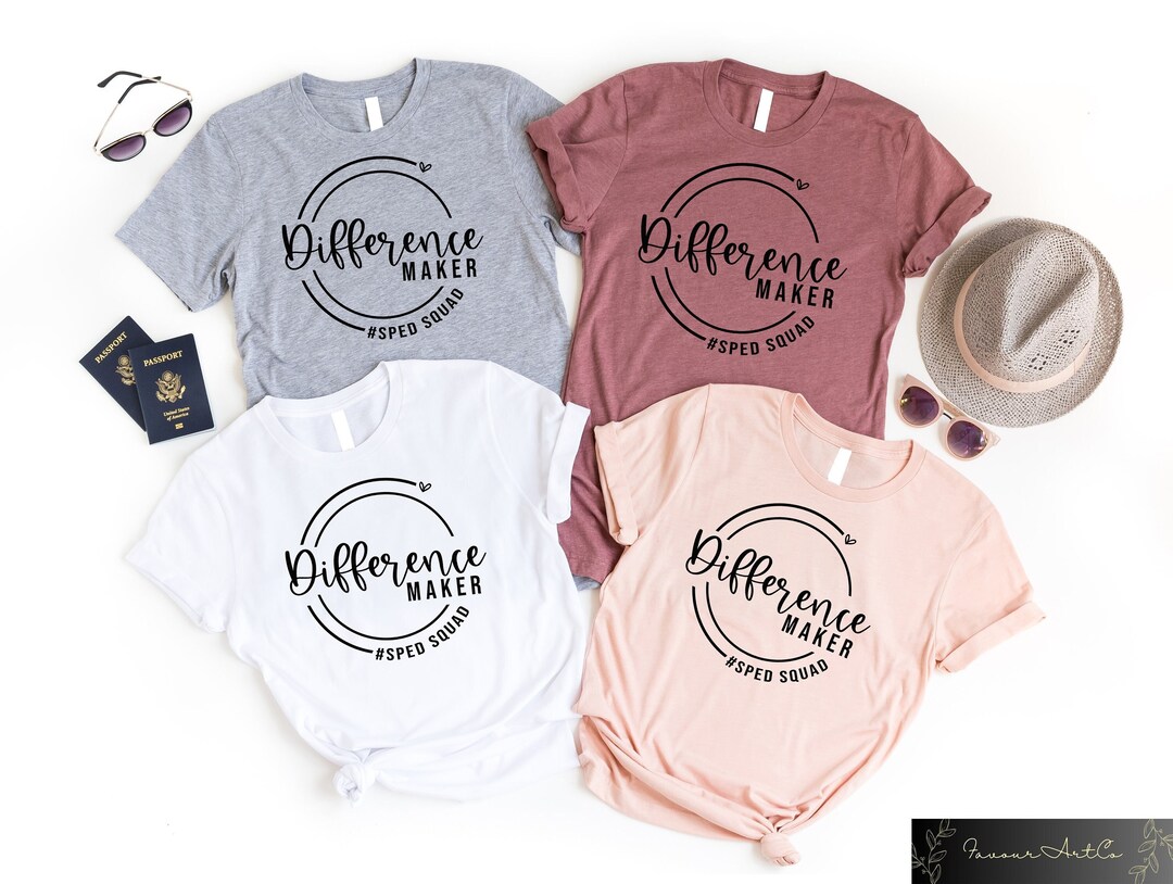 Difference Maker Shirt, Sped Teacher Shirt, Back to School Gifts ...