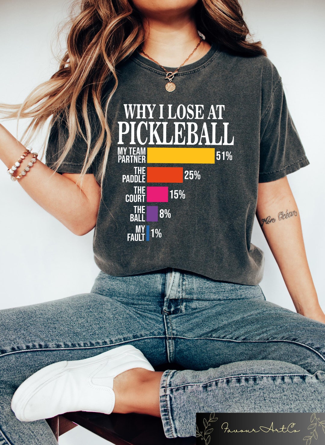 Why I Lose at Pickleball Shirt, Funny Pickleball Enthusiast Tee ...