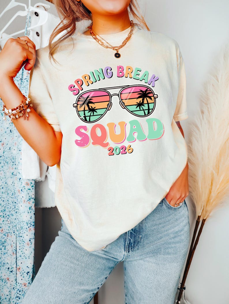 Spring Break 2026 Family Vacation Tshirt, Retro Graphic Tee, Spring ...