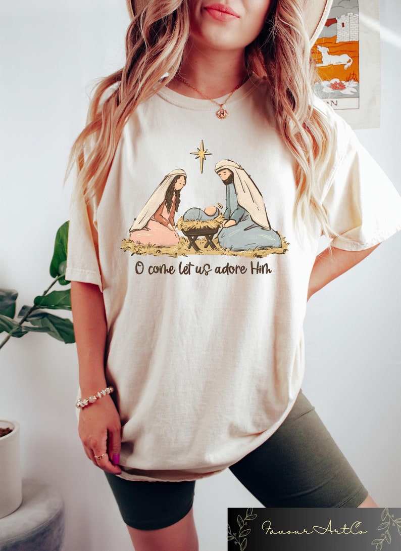 Nativity Scene Sweater, Christian Christmas Sweatshirt, Religious ...