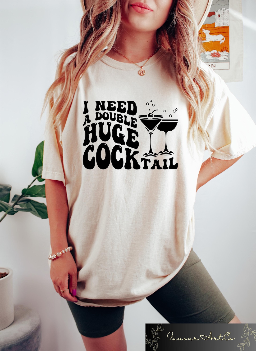 I Need a Huge Cocktail Shirt, Adult Humor Drinking Tees, Gift for ...
