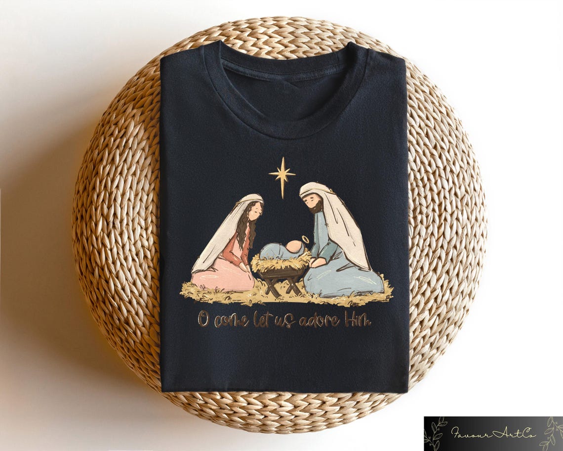 Nativity Scene Sweater, Christian Christmas Sweatshirt, Religious ...
