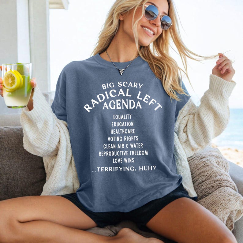 Radical Left Agenda Political Shirt, Equality Justice Climate Rights ...