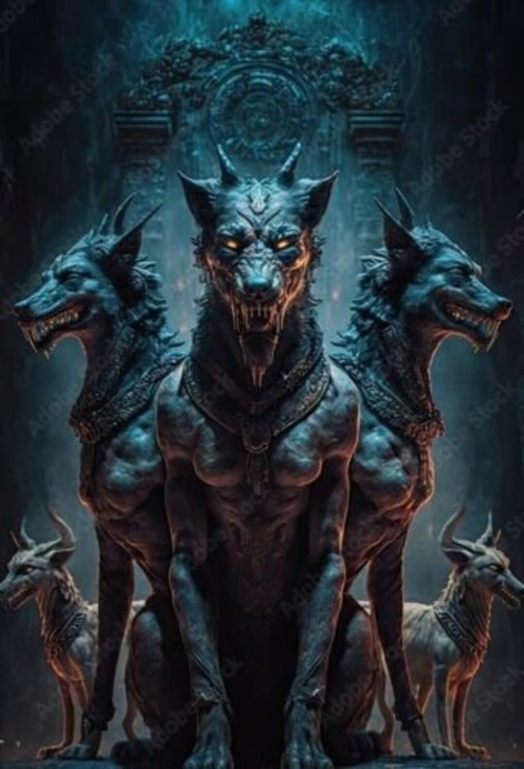 Alpha Hellhound Demon of Power Protection Revenge Wealth Luck Gold Dark ...