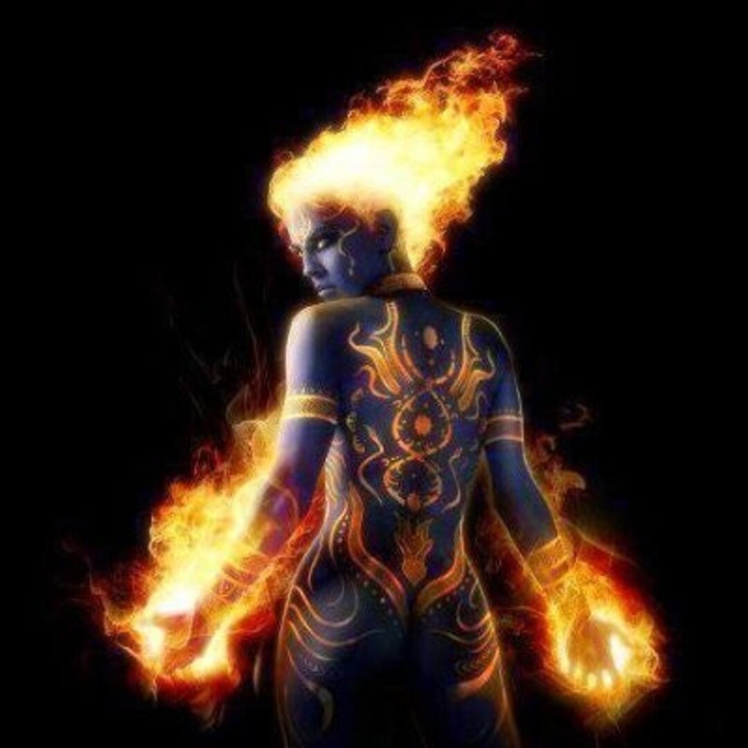 Metaphysical ELITE CLASS Marid ARABIC Queen Blue Fire Djinn Power Wishes Jinn Genie Power Desire ...
