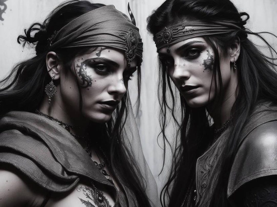 TWO PRINCESSES DJINNS Marid Egyptian Queen of Sheba Tribe Wsise ...