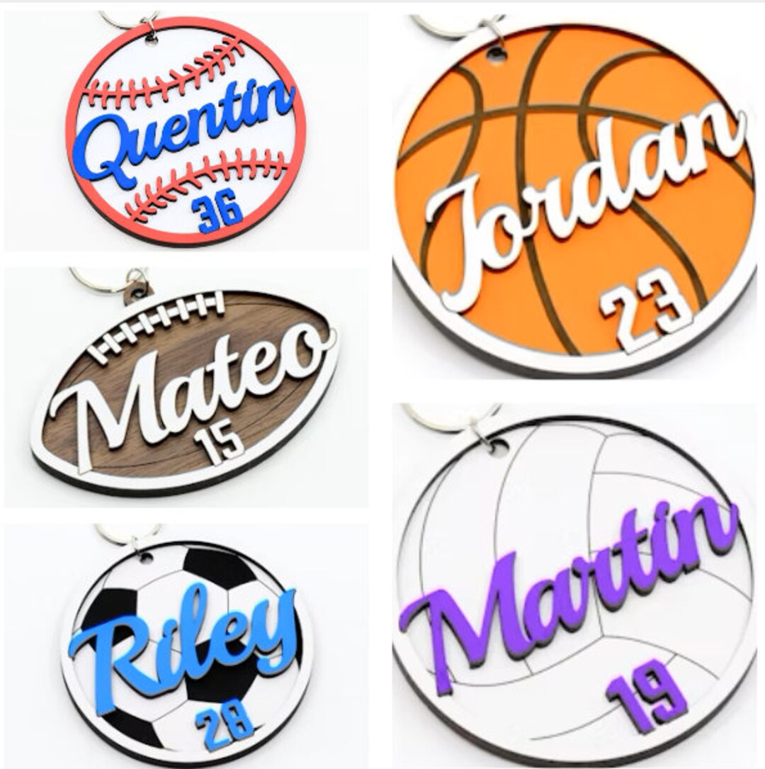 Personalized Sports Bag Tag - Etsy