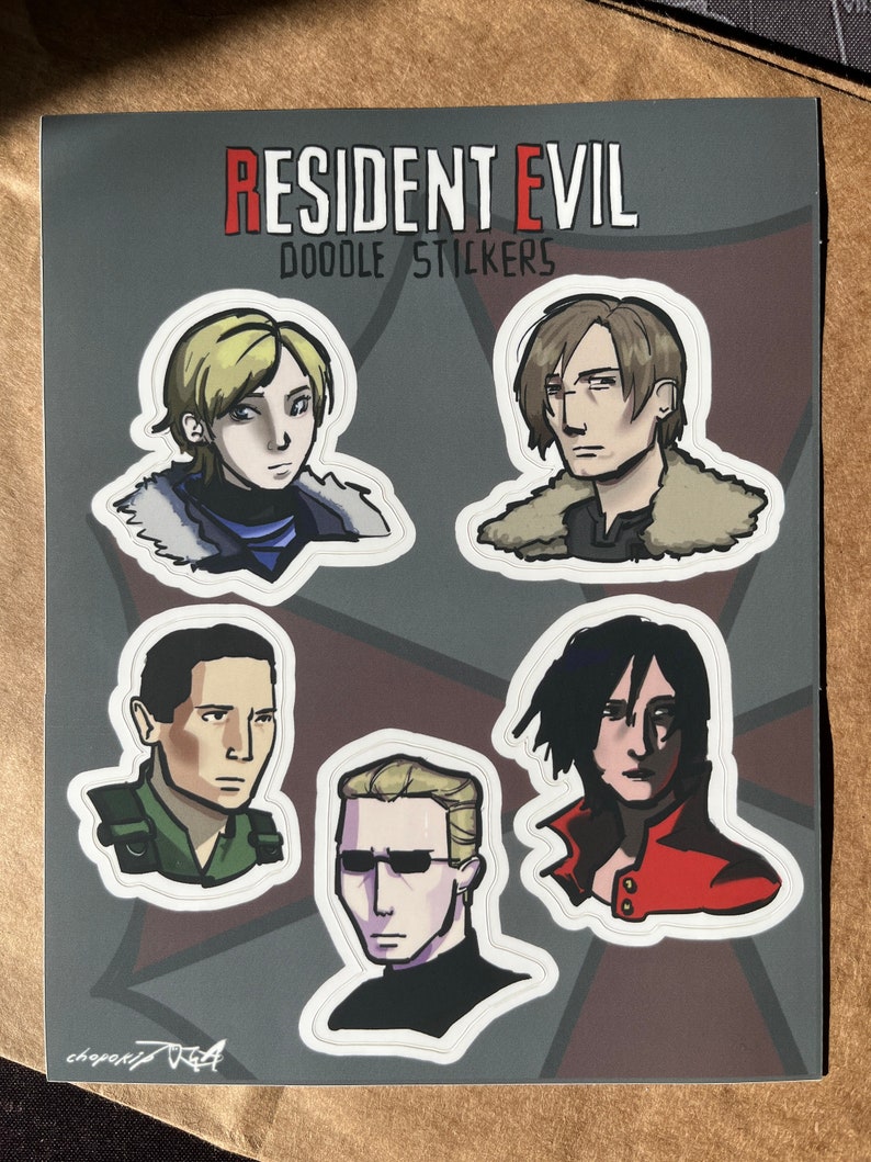 Resident Evil Doodle Stickers - Etsy