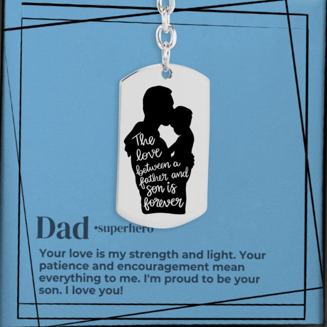 Father and Son's Love Personalized Keychain, Father's Day, Birthday ...