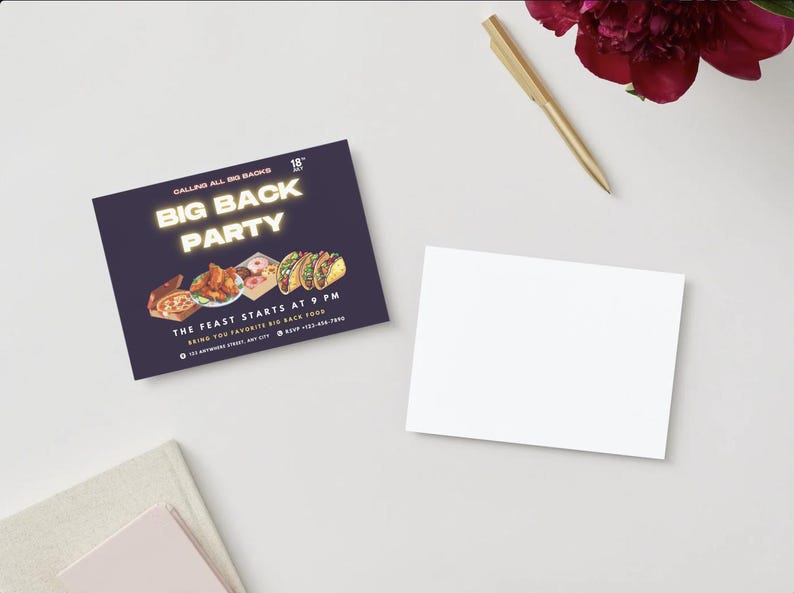 Big Back Party Invitation 2025! - Etsy