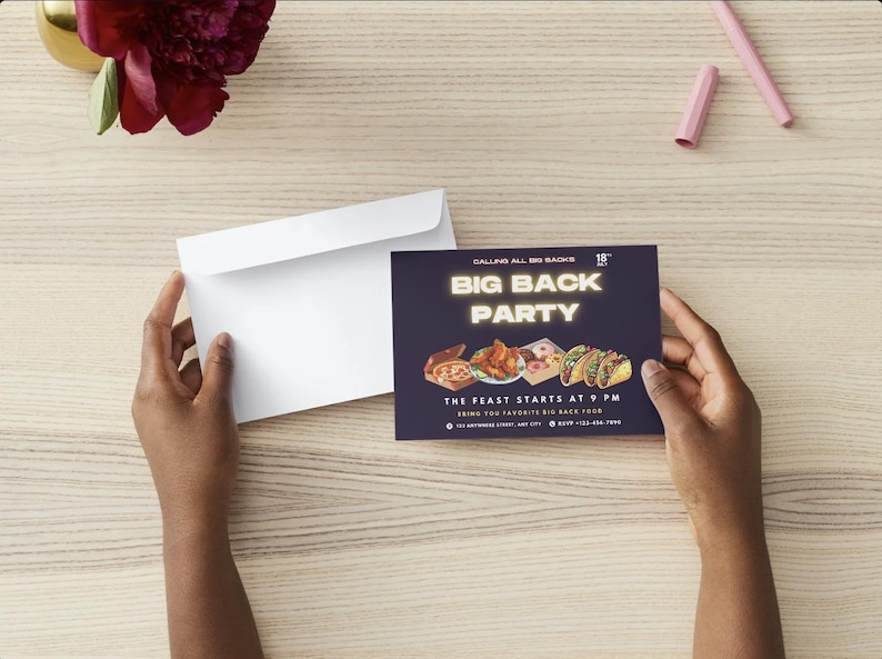 Big Back Party Invitation 2025! - Etsy