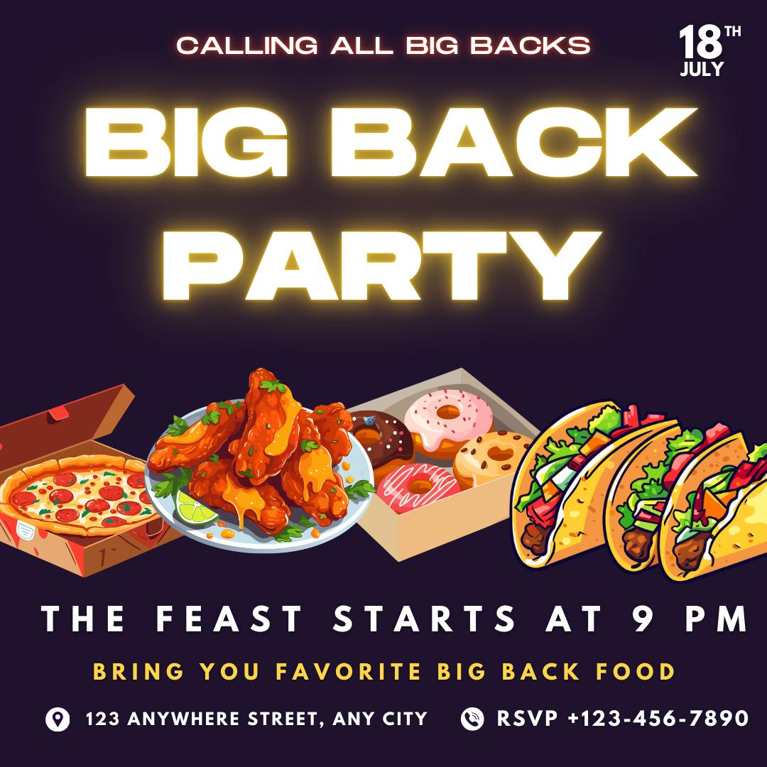 Big Back Party Invitation 2025! - Etsy