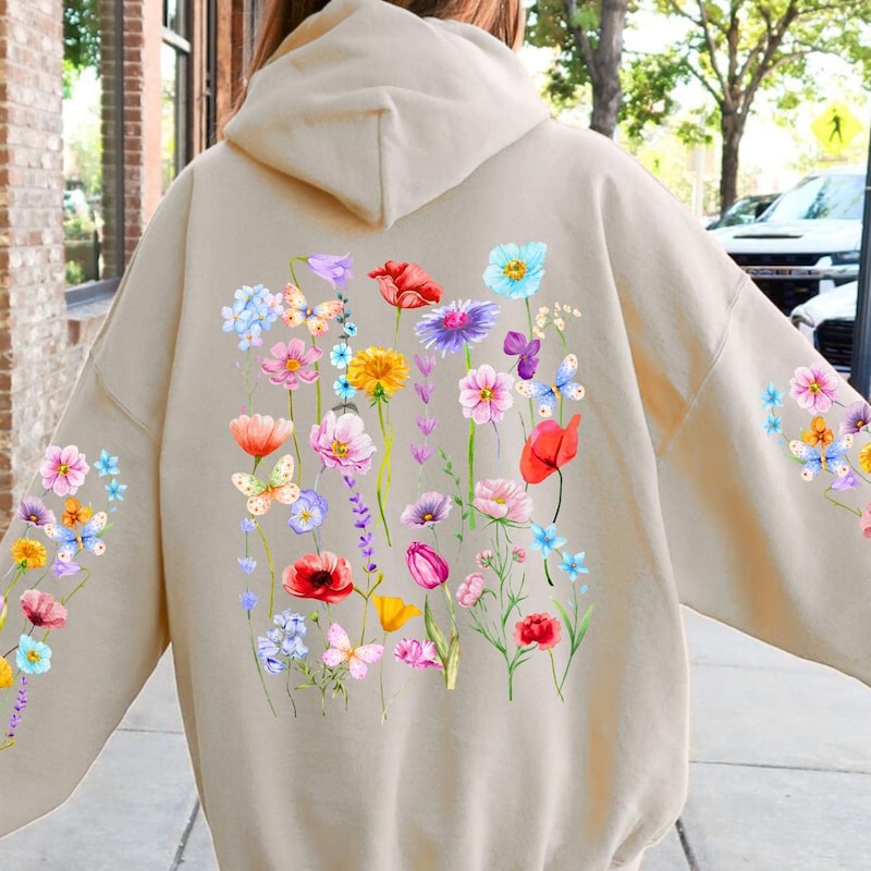 Flower Hoodie - Etsy