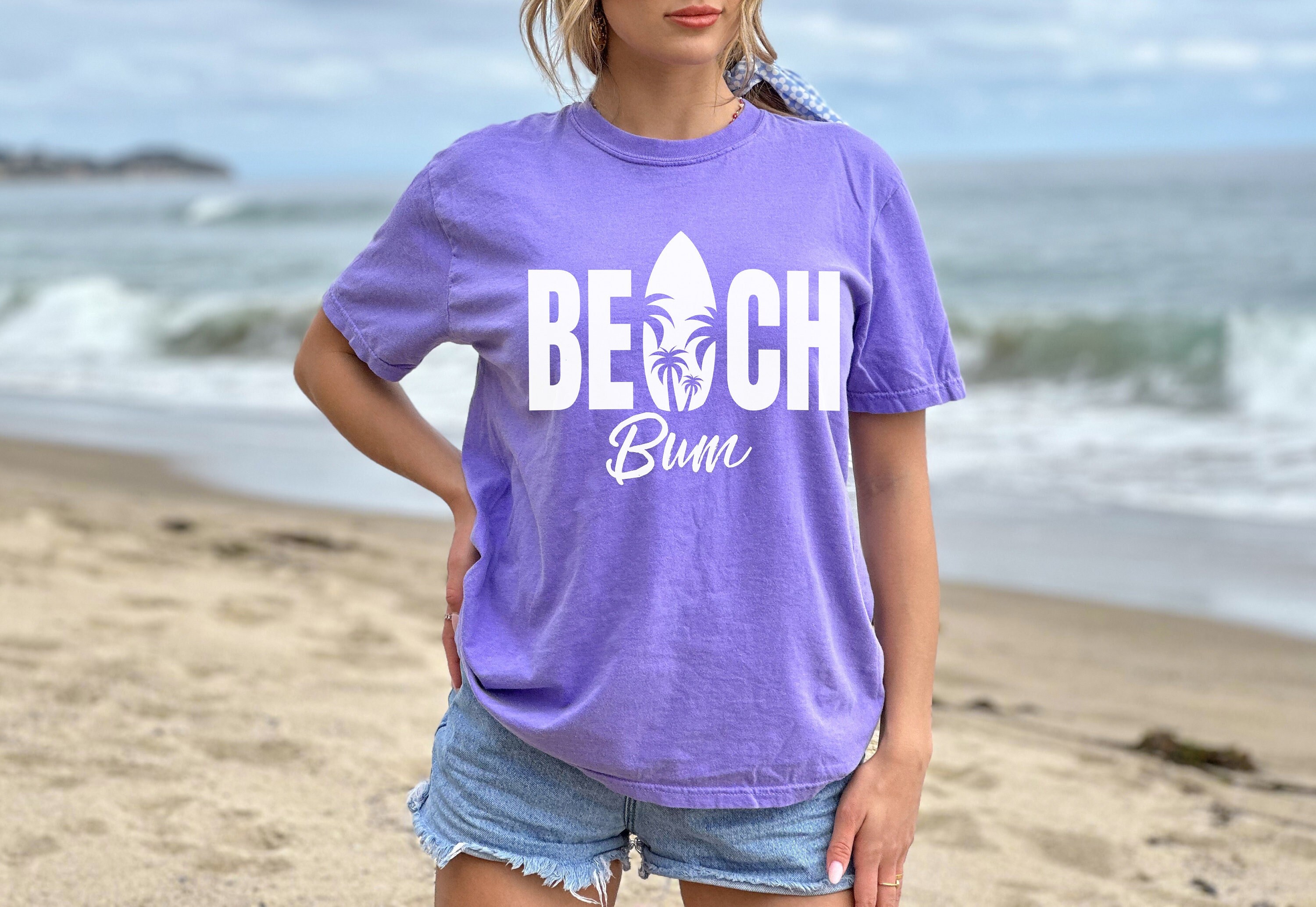 Beach Bum Shirt, Summer Vacation Shirt, Trendy Oversized Beach Shirt ...
