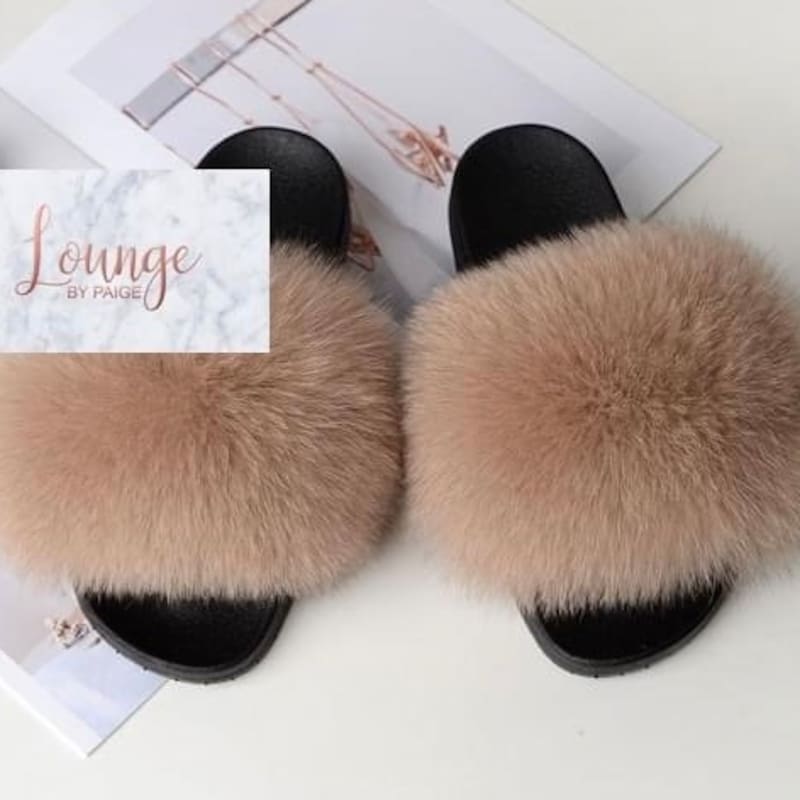 Fluffy Slides - Etsy