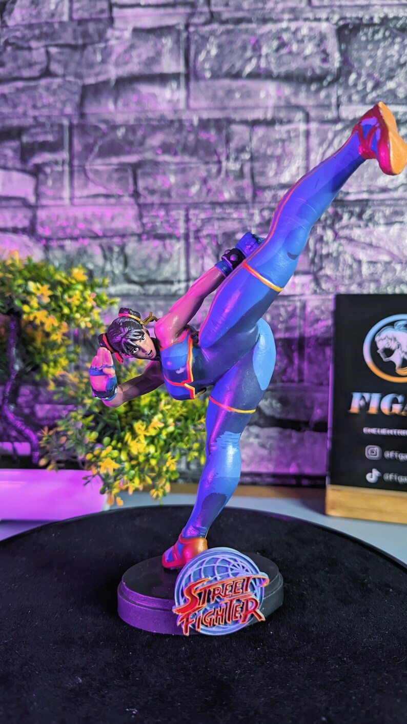 Chun-li Street Fighter / Full Paint / 3D Print 12K Resin - Etsy