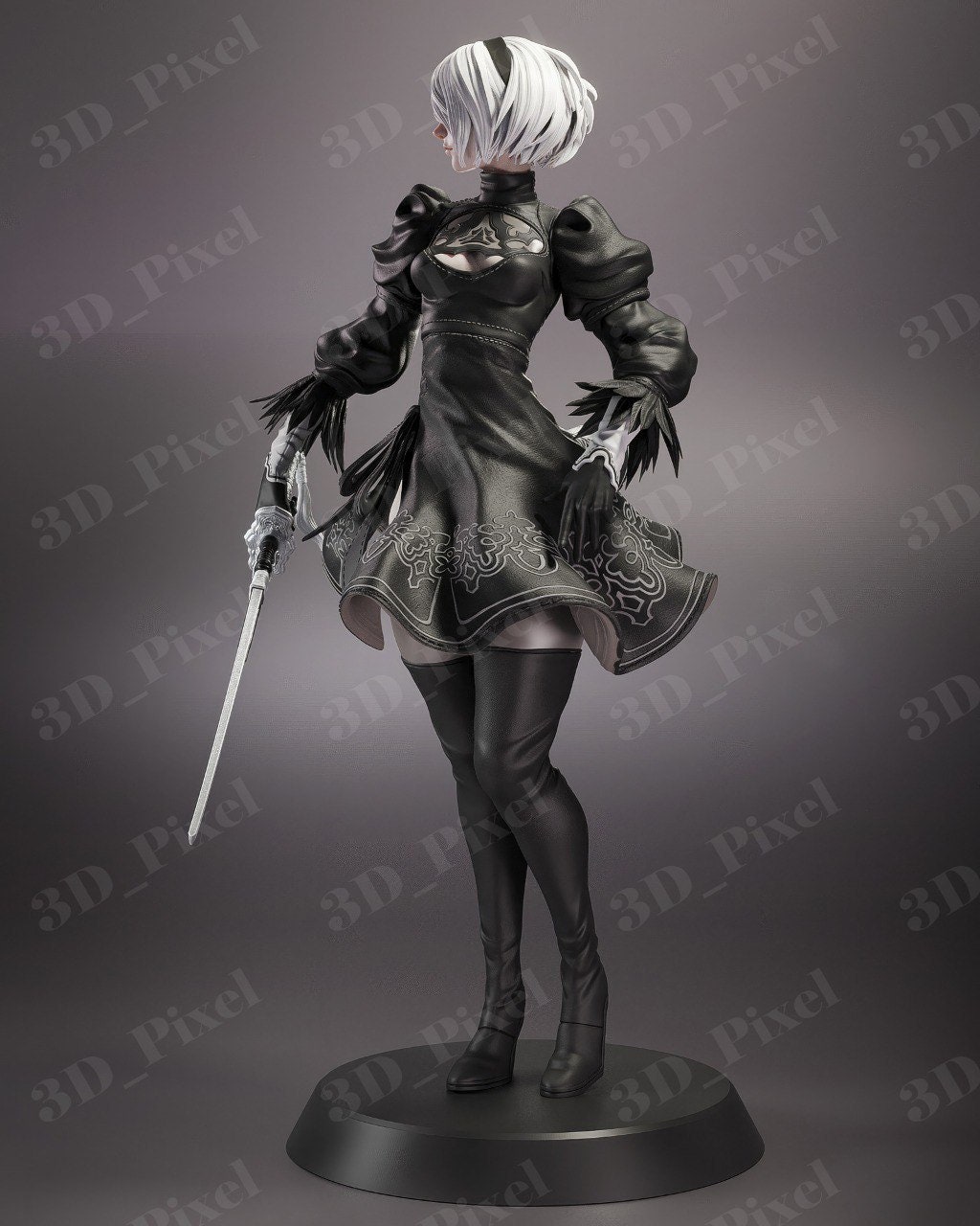 2B Nier: Automata / Full Paint / 3D Print 12k Resin - Etsy