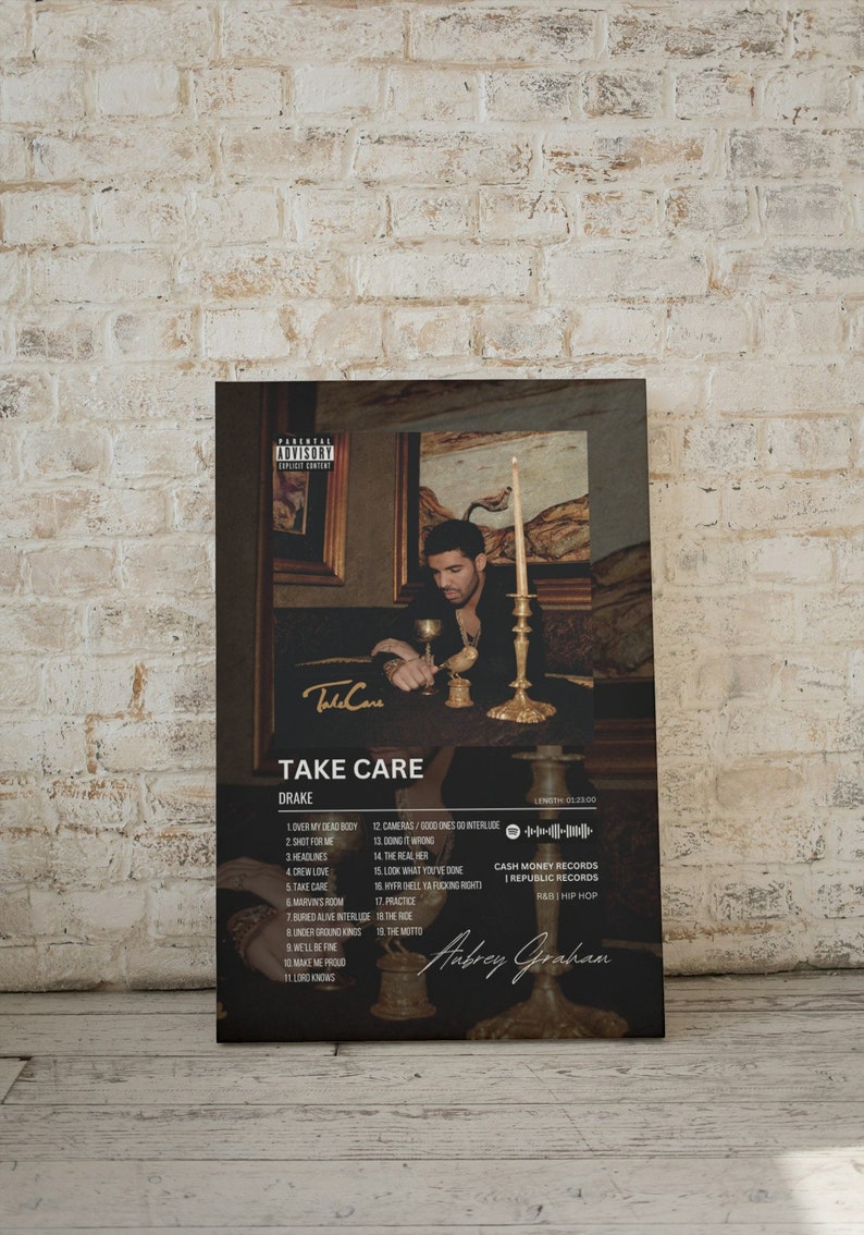 Drake- "take Care" - Album Covert Poster - Etsy