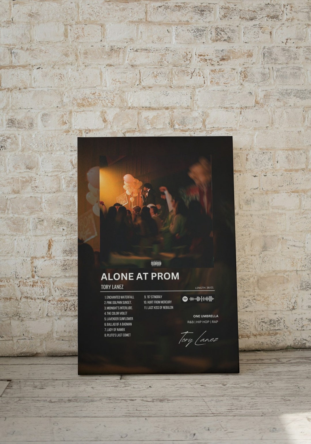 Tory Lanez - Alone at Prom - Album Cover Poster - Etsy