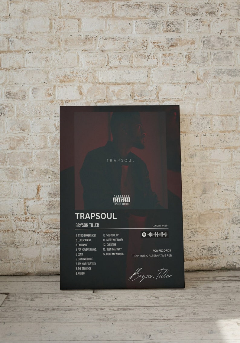 Bryson Tiller - TRAPSOUL - Album Cover Poster - Etsy