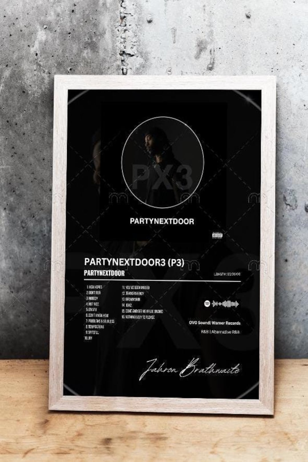 PARTYNEXTDOOR (P3) - Album Cover Poster - Etsy