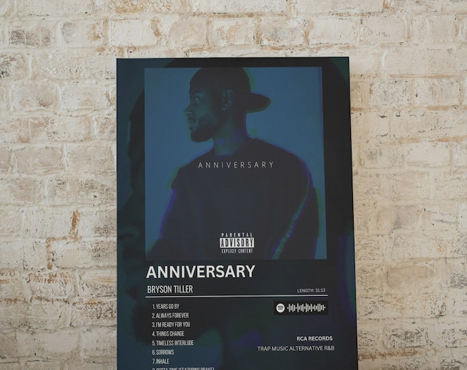 Bryson Tiller - Anniversary - Album Cover Poster - Etsy