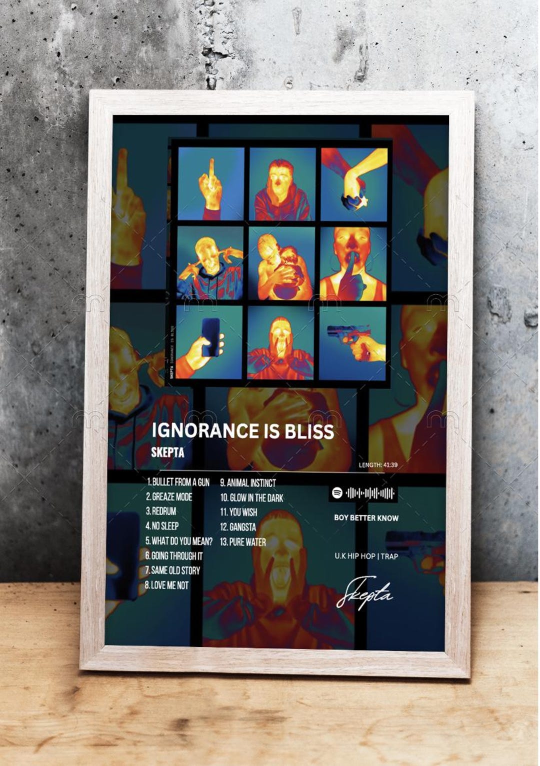 Skepta - "ignorance is Bliss" - Album Cover Poster - Etsy