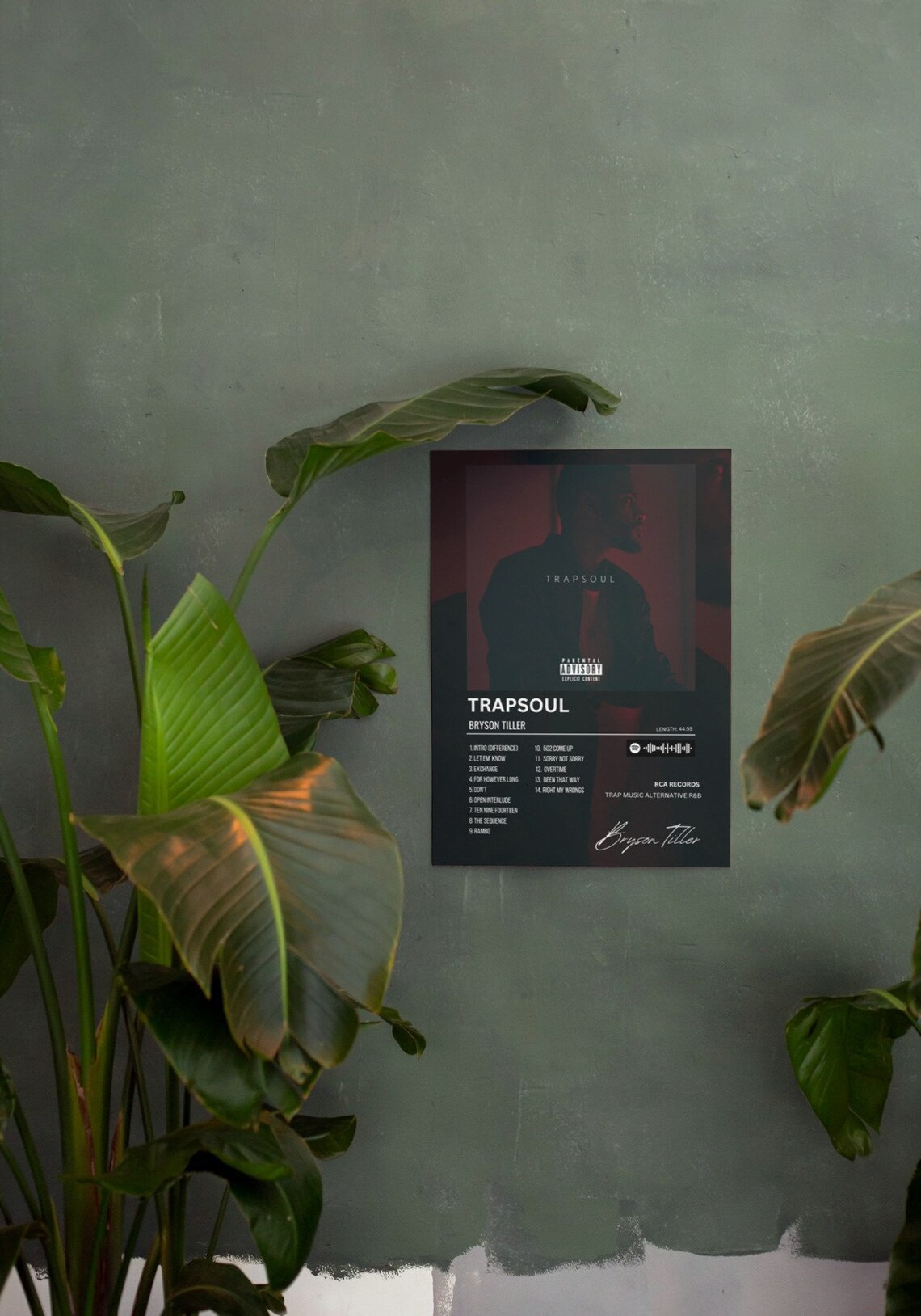 Bryson Tiller - TRAPSOUL - Album Cover Poster - Etsy