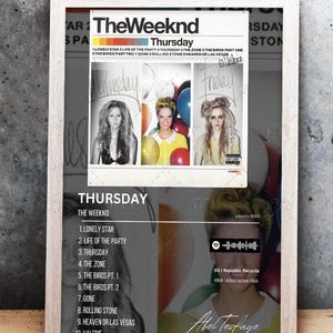THURSDAY - the Weeknd - Album Cover Poster - Etsy