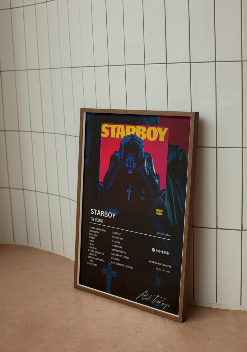 The Weeknd STARBOY Album Cover Poster - Etsy