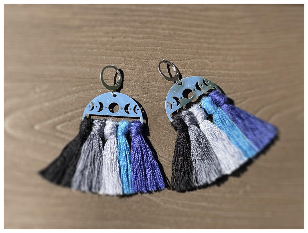 Celestial Night Sky Moon Phase Delicate Silver Stainless Steel and ...