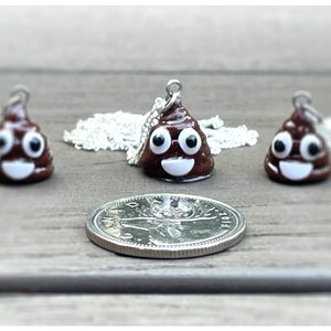 Miniature Polymer Clay Poop Emoji Necklace (teeny-tiny) - Etsy