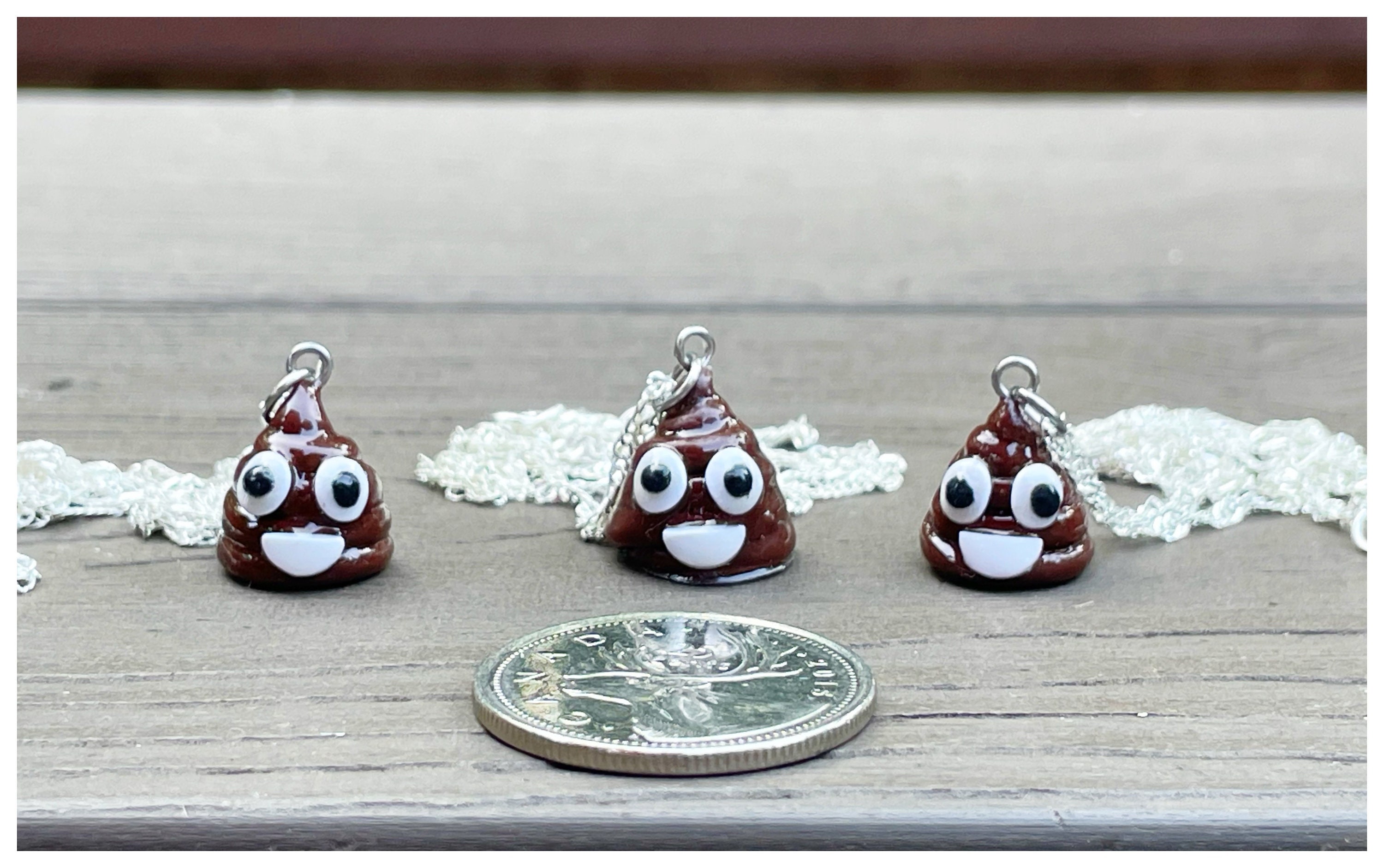 Miniature Polymer Clay Poop Emoji Necklace (teeny-tiny) - Etsy