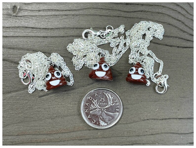 Miniature Polymer Clay Poop Emoji Necklace (teeny-tiny) - Etsy