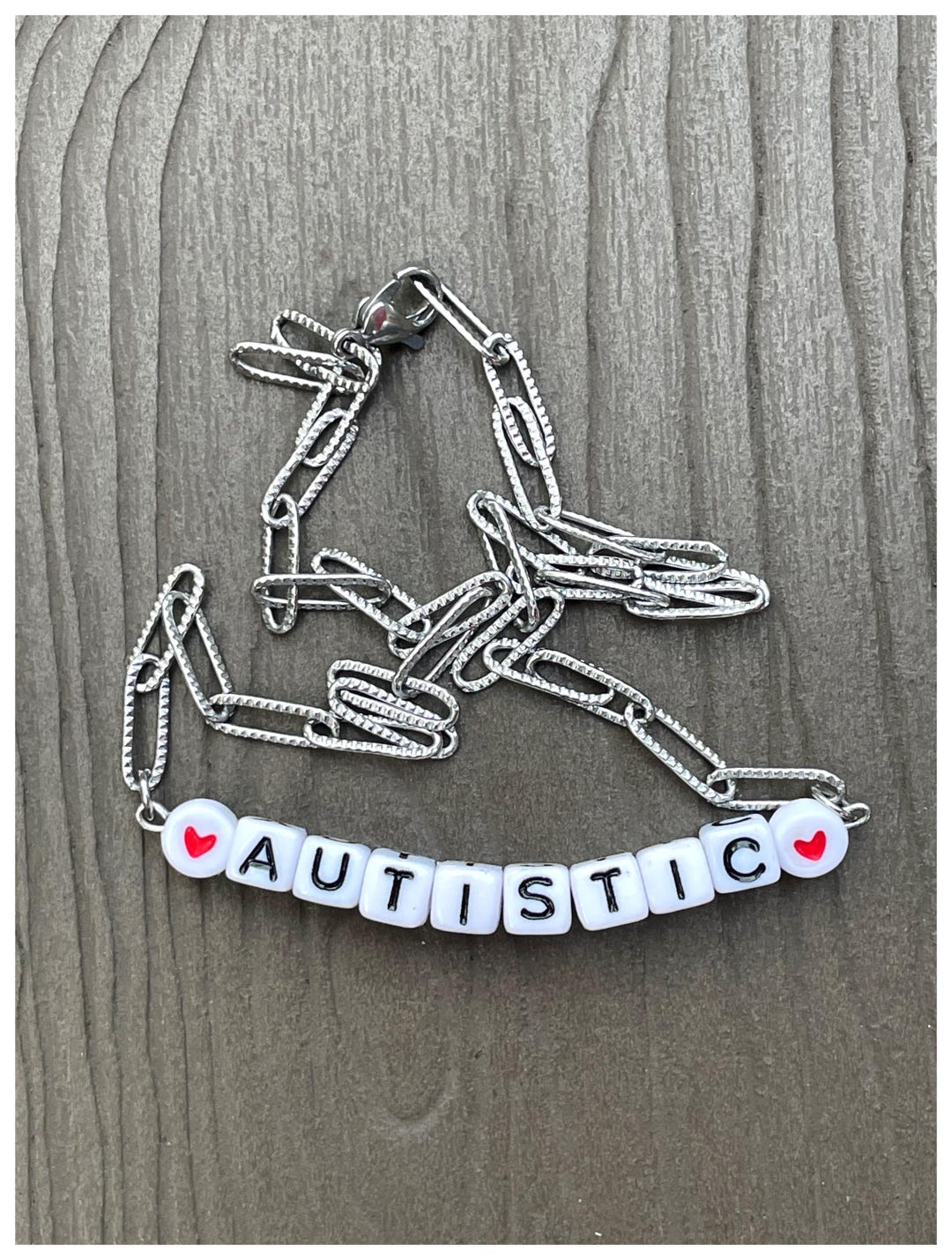 Adorable Autistic Identifier/pride Fidget Stainless Steel Paperclip ...