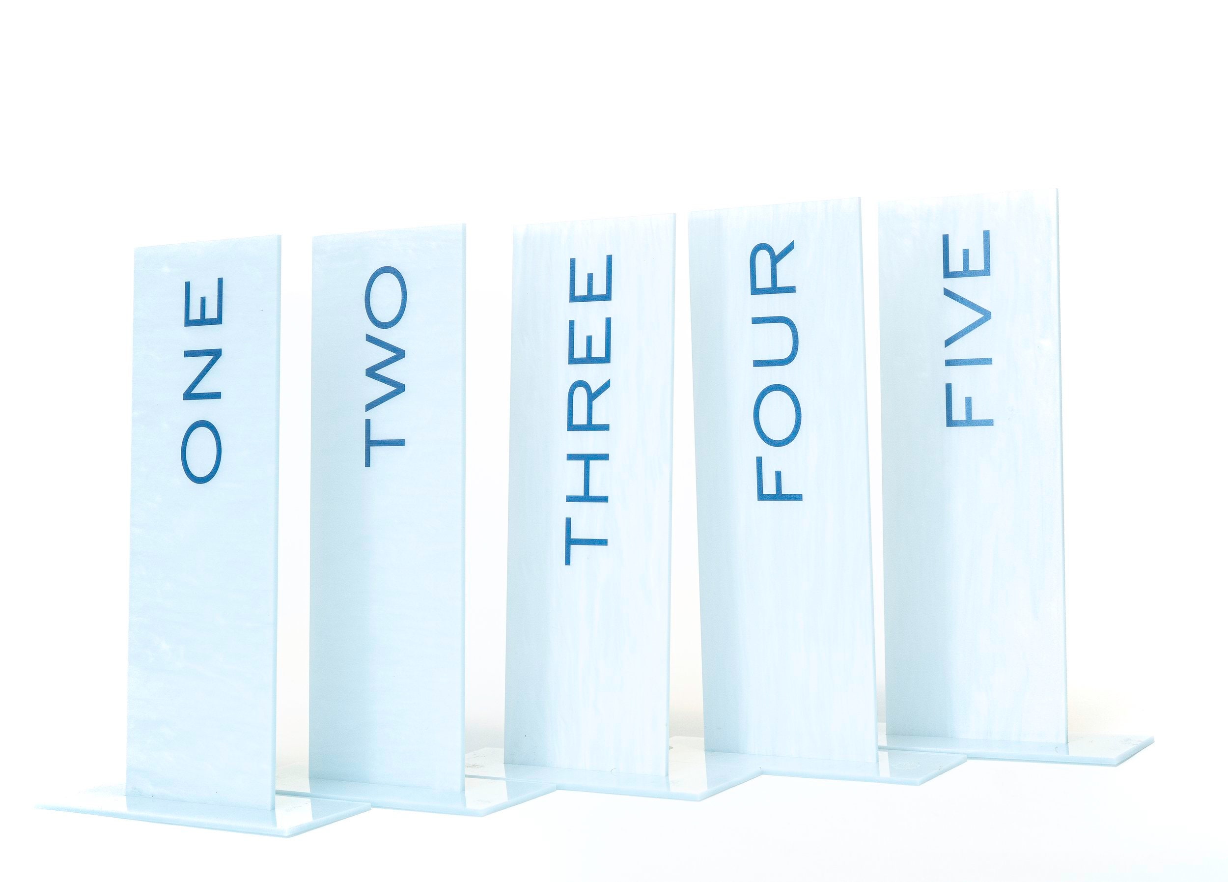 Light Blue Acrylic Pearl Table Numbers | Elegant Wedding Table Numbers ...