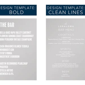 Luxe Silver Mirror Menu | Bar Menu | Events Signage - Etsy