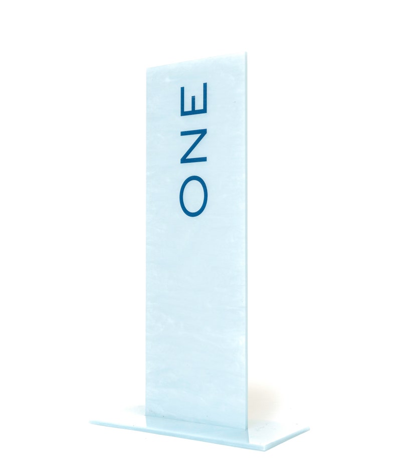 Light Blue Acrylic Pearl Table Numbers | Elegant Wedding Table Numbers ...