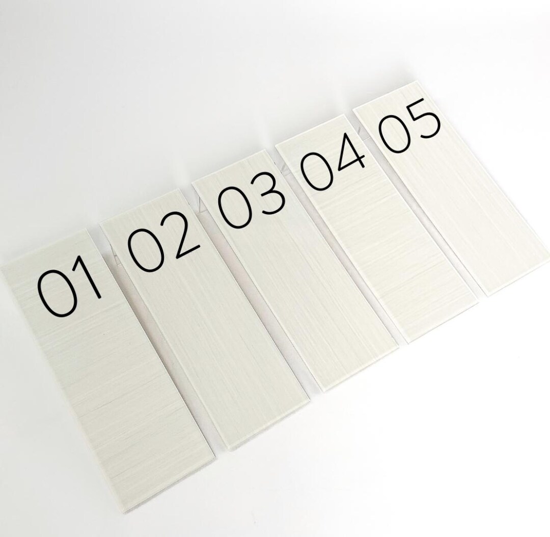 Rustic White Woodgrain Table Numbers | Table Decor | Rustic Decor ...
