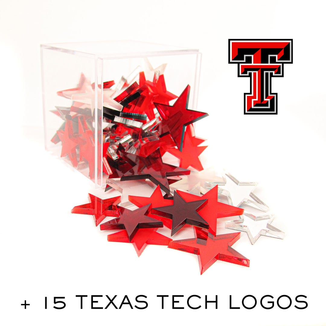 Texas Tech Collegiate Acrylic Table Confetti Gift Cubes Graduation Gift ...