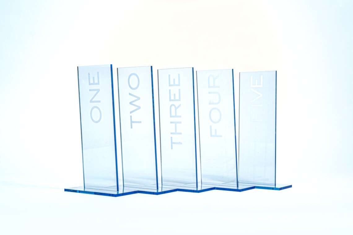 Vibrant Fluorescent Blue Table Numbers for Weddings & Events - Etsy