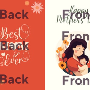 Editable Canva's Loving Mother's Day Folded Card Template. Tender and ...