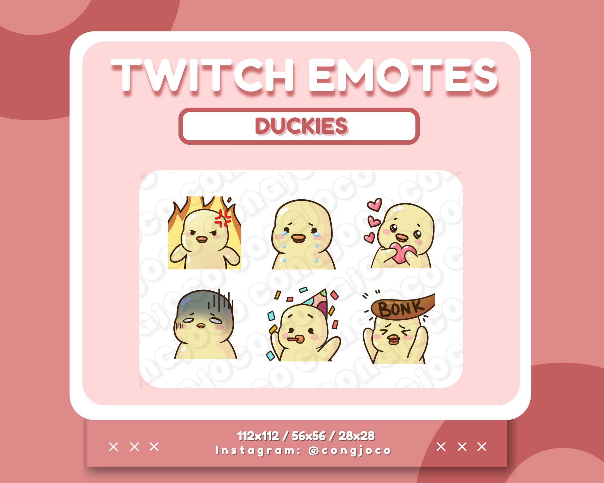 Cute, Kawaii Duck Emotes Twitch, Youtube, Discord, Chic, Baby - Etsy