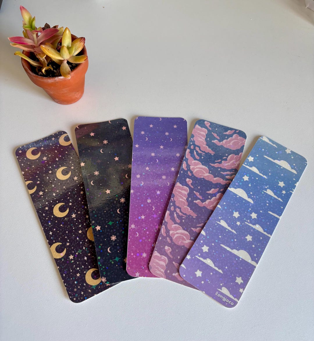 Sky Bookmarks | Holographic Laminate - Etsy
