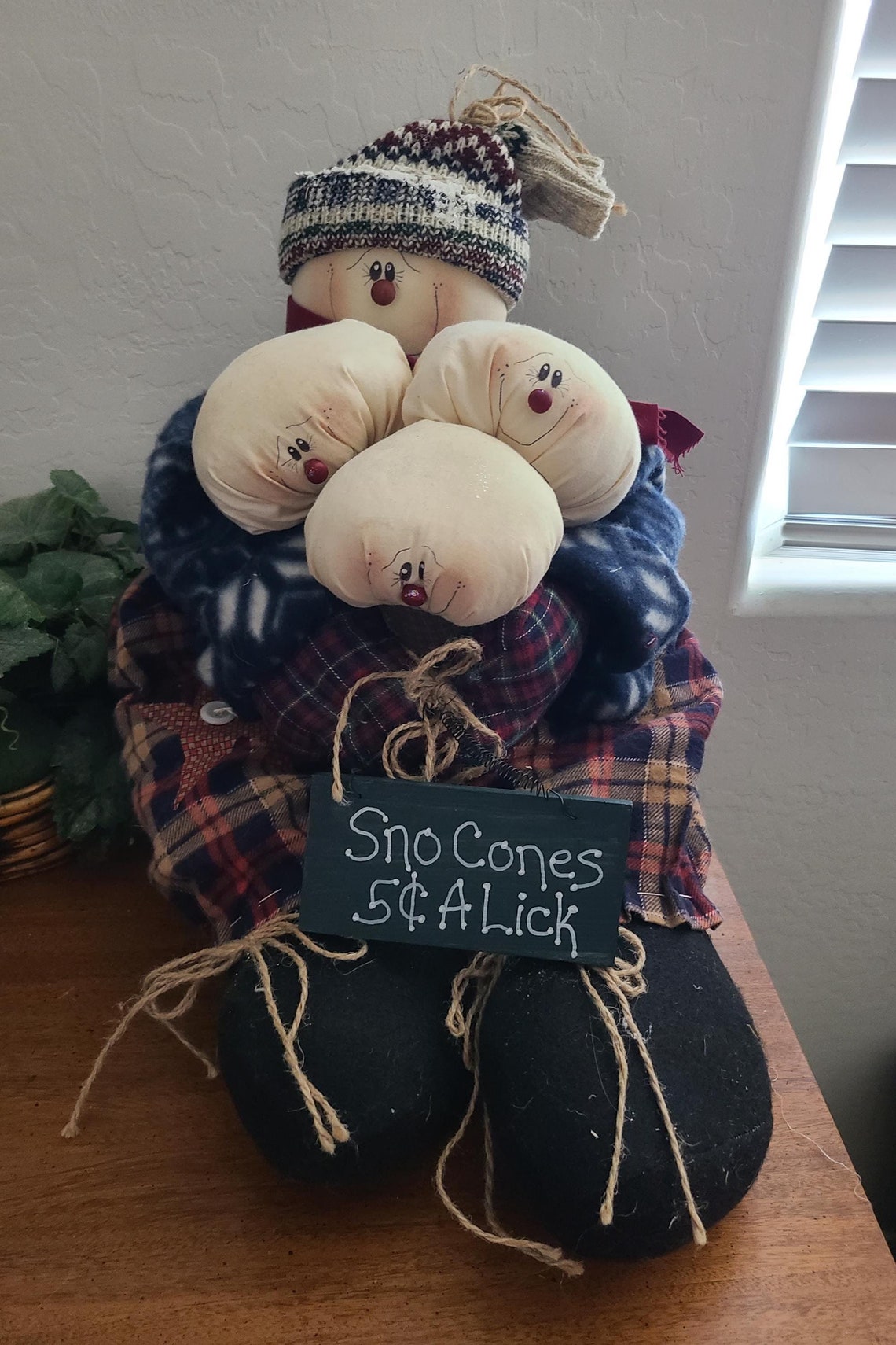 Snowman With Snow Cones for Sale - Etsy