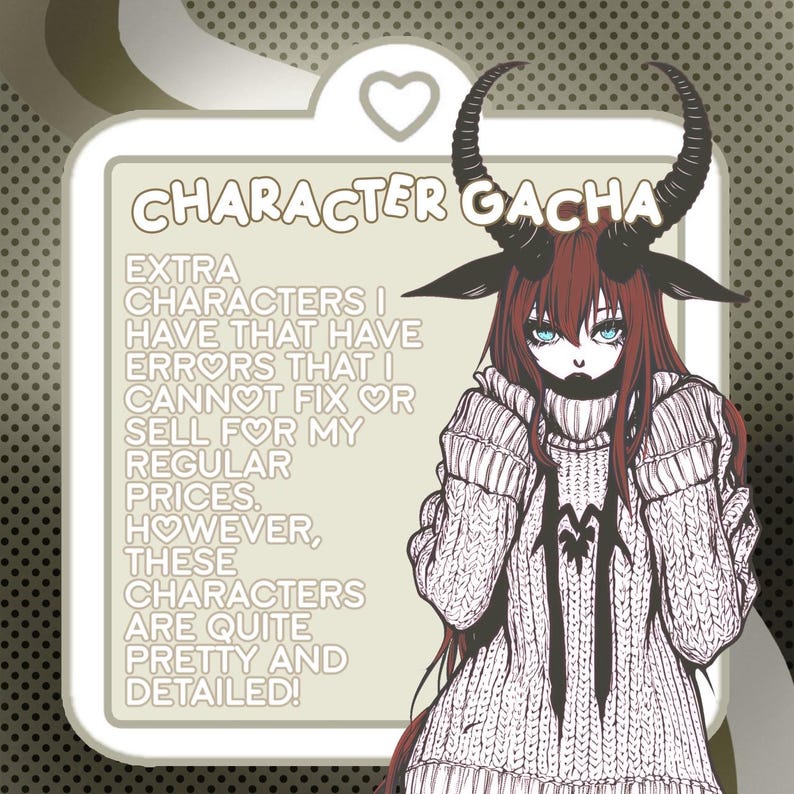 Adoptable Oc/character Gacha - Etsy